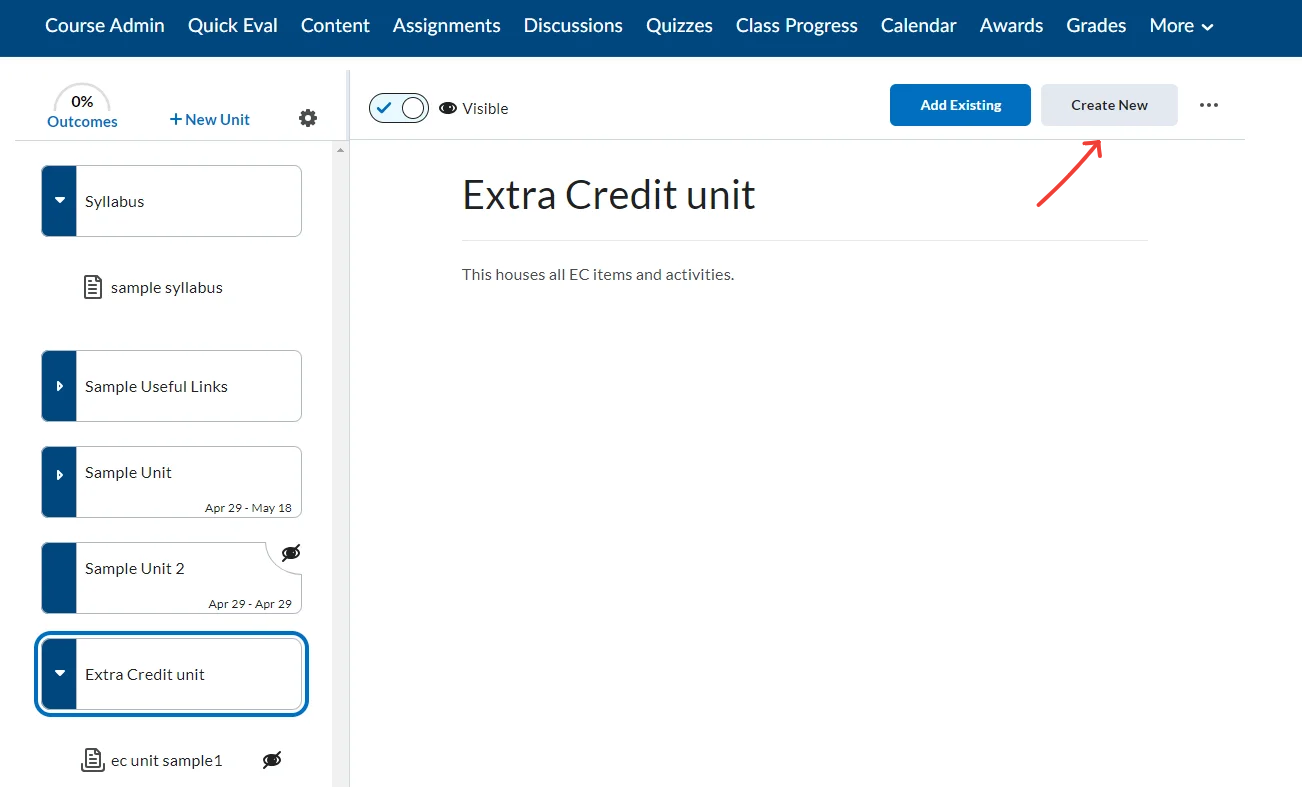 Add Extra Credit to a Brightspace Course – Aurora University