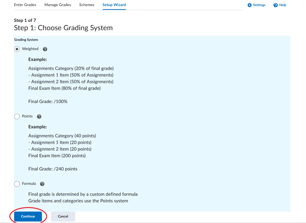 Set up the Gradebook by Weights – Aurora University