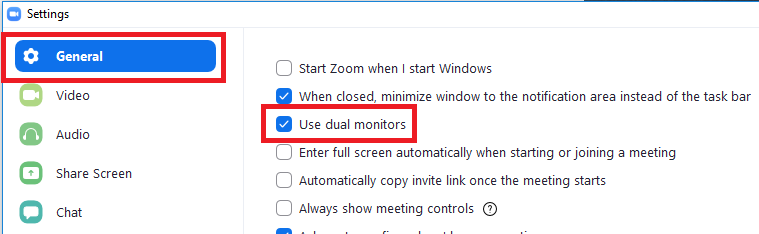 Using Dual Monitors with the Zoom Desktop Client – Aurora University