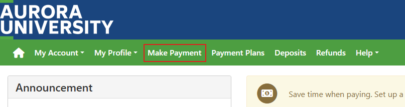 Student Account Online Payment Center FAQ – Aurora University